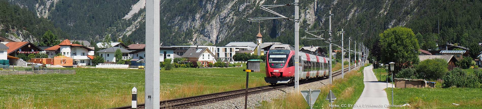 Streckenführung der Mittenwaldbahn (Karwendelbahn)